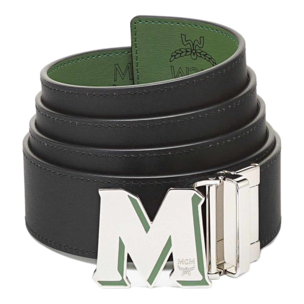 MCM Epoxy M Reversible Belt 1.5" in Color Splash Logo Leather – Maison ...
